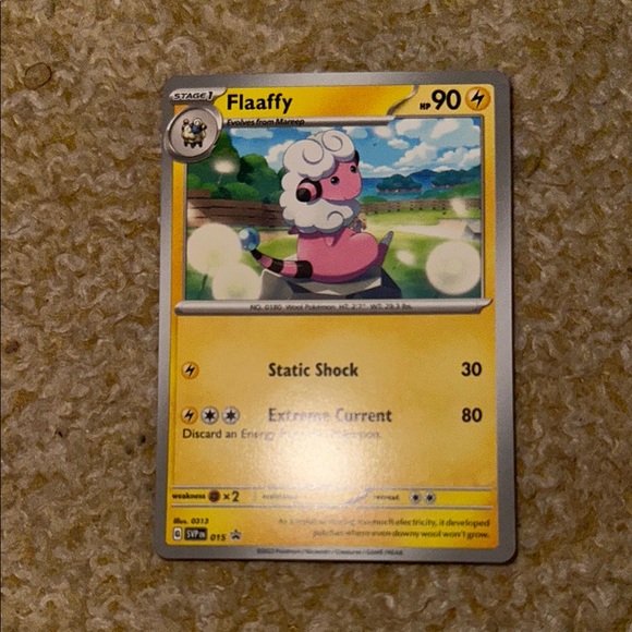 Pokemon | Games | Pokemon Flaaffy Card Yellow And Pink | Poshmark